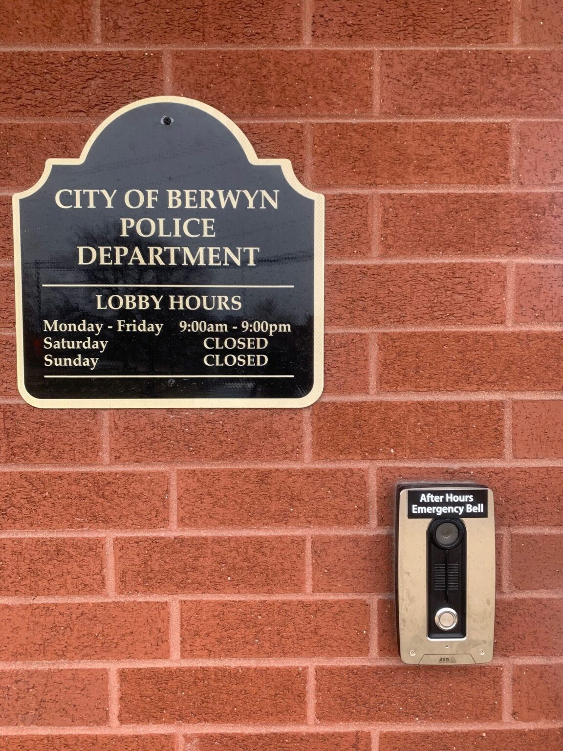 Contact Us - Berwyn Police Department